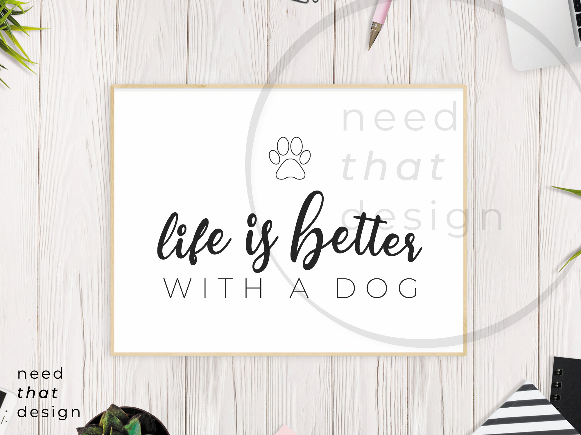 Life is Better With a Dog Digital Vector Download - Etsy