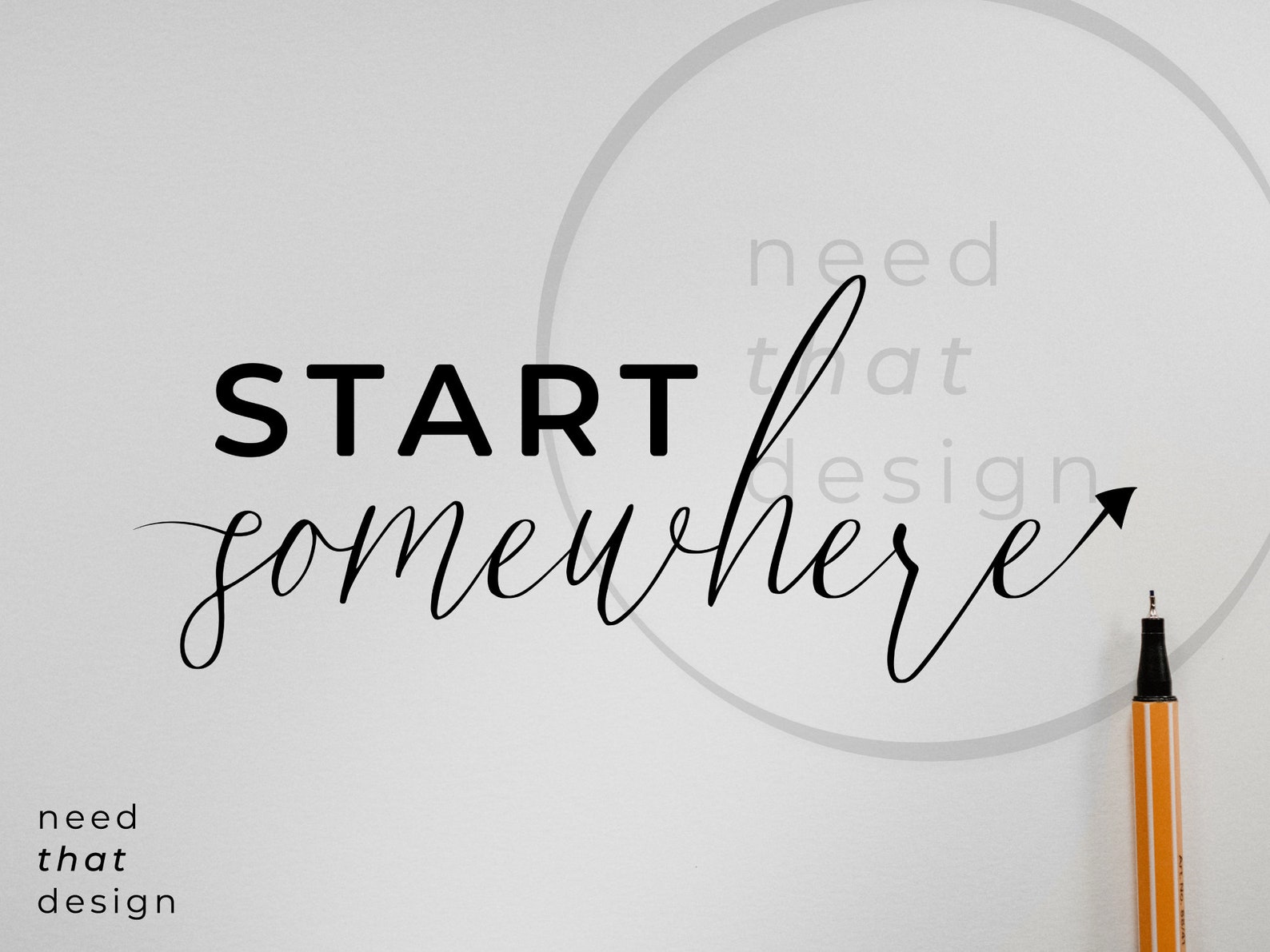 Start Somewhere Digital Vector Download - Etsy
