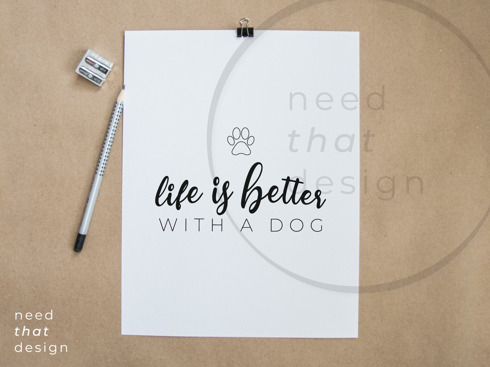 Life is Better With a Dog Digital Vector Download - Etsy