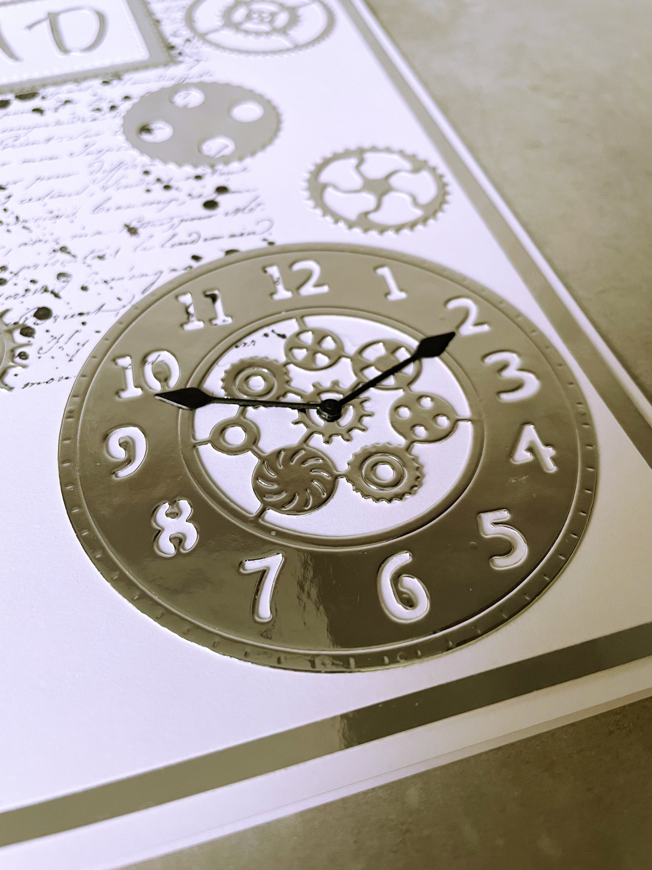 Clock and Cogs Birthday Card | Personalised and Handmade | UK Seller - Etsy