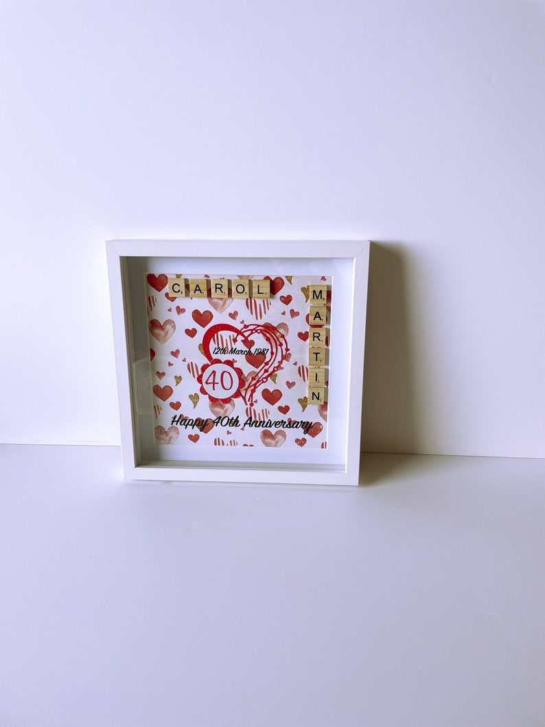 40th Wedding Anniversary Picture Gift | Ruby Anniversary | Personalised ...