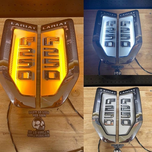 2017-2022 FORD Superduty Custom Painted Side Fenders Badges - Etsy