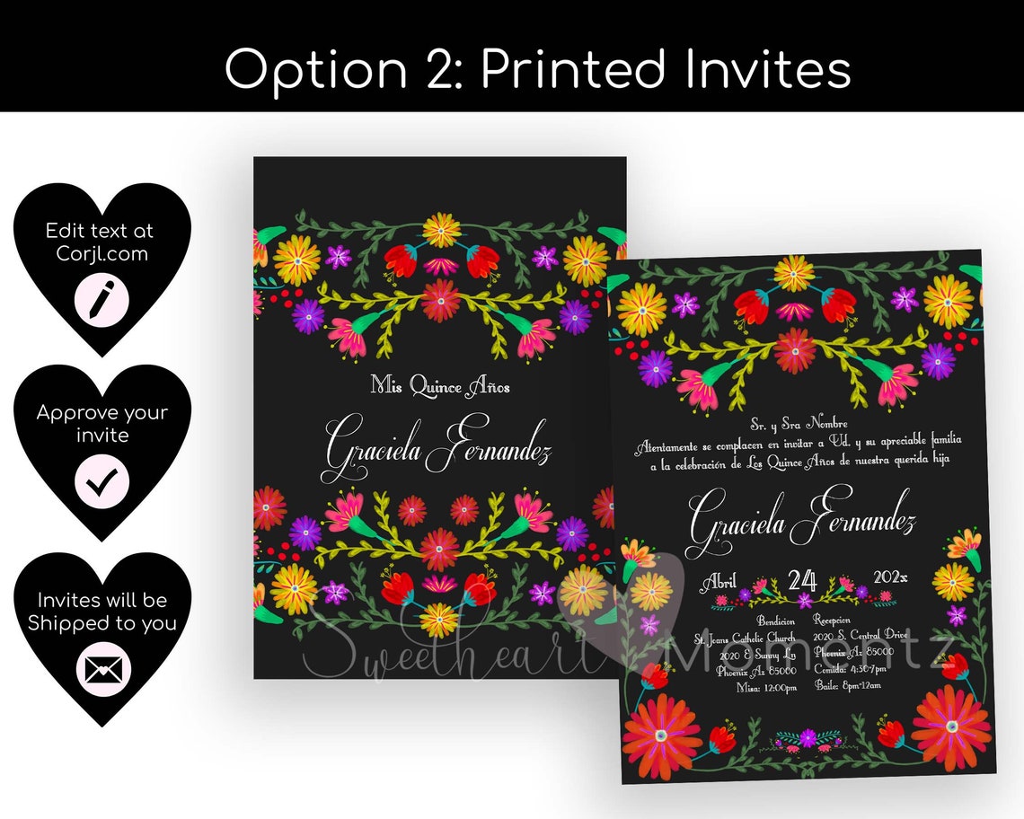 Mexican Quinceanera Invitation, Quinceanera Invitation, Invitation in ...