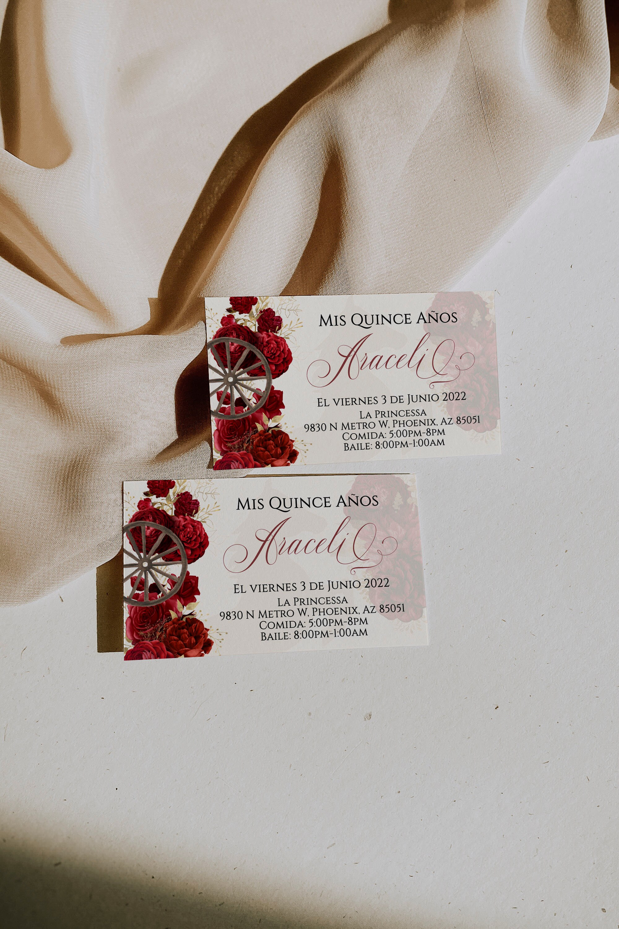 Red Charro Quinceanera Dance Pass, Charro Quinceanera, Red and Gold ...