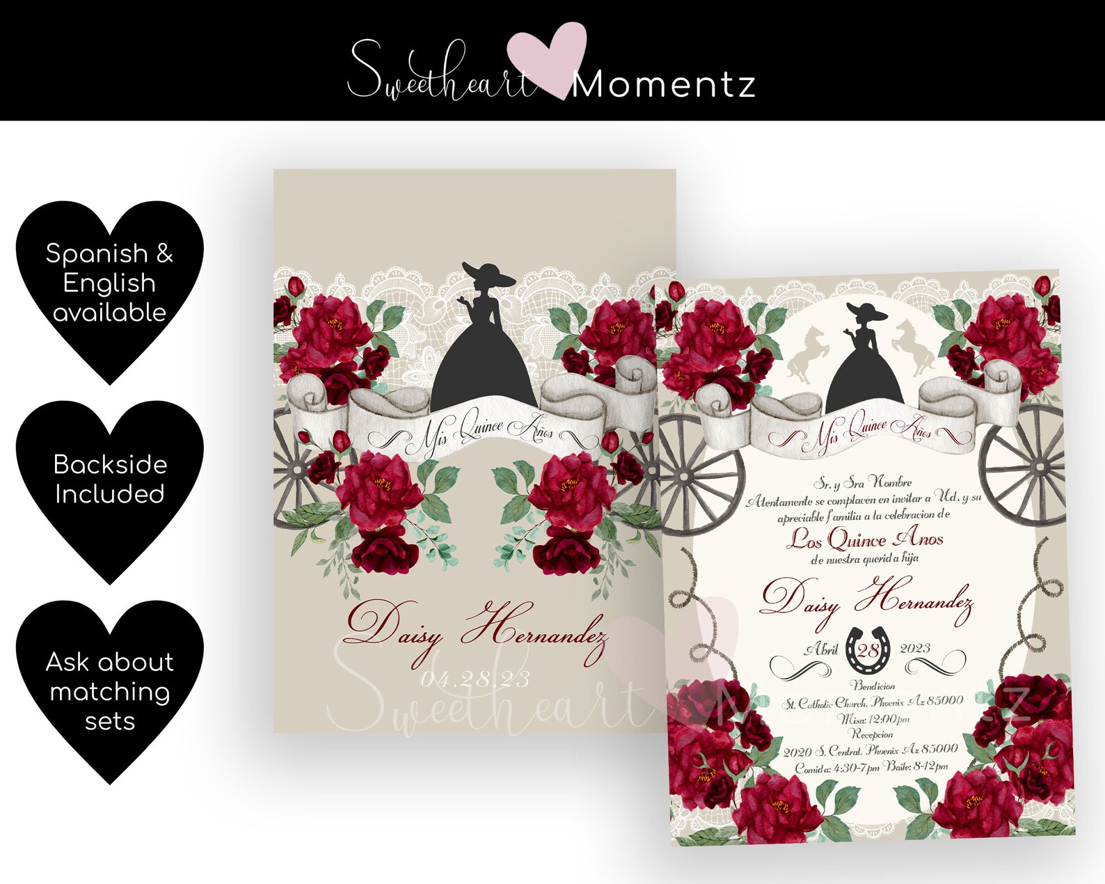 Red Charro Quinceanera Invitation Charro Quinceanera Red and - Etsy