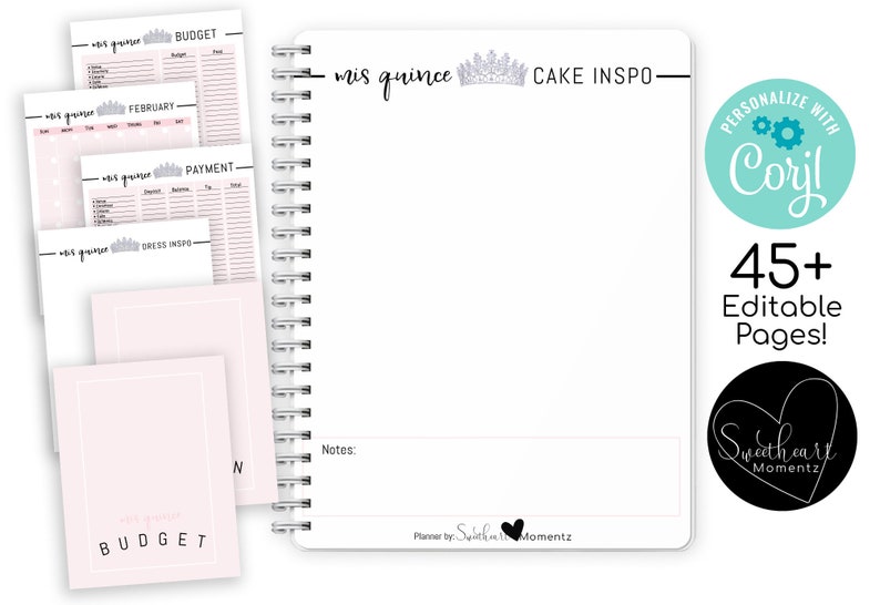 Pink Quinceanera Planning Book, Quinceanera Timeline Printable ...