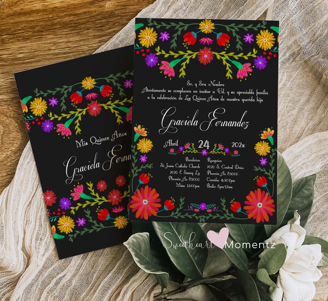 Mexican Quinceanera Invitation, Quinceanera Invitation, Invitation in ...