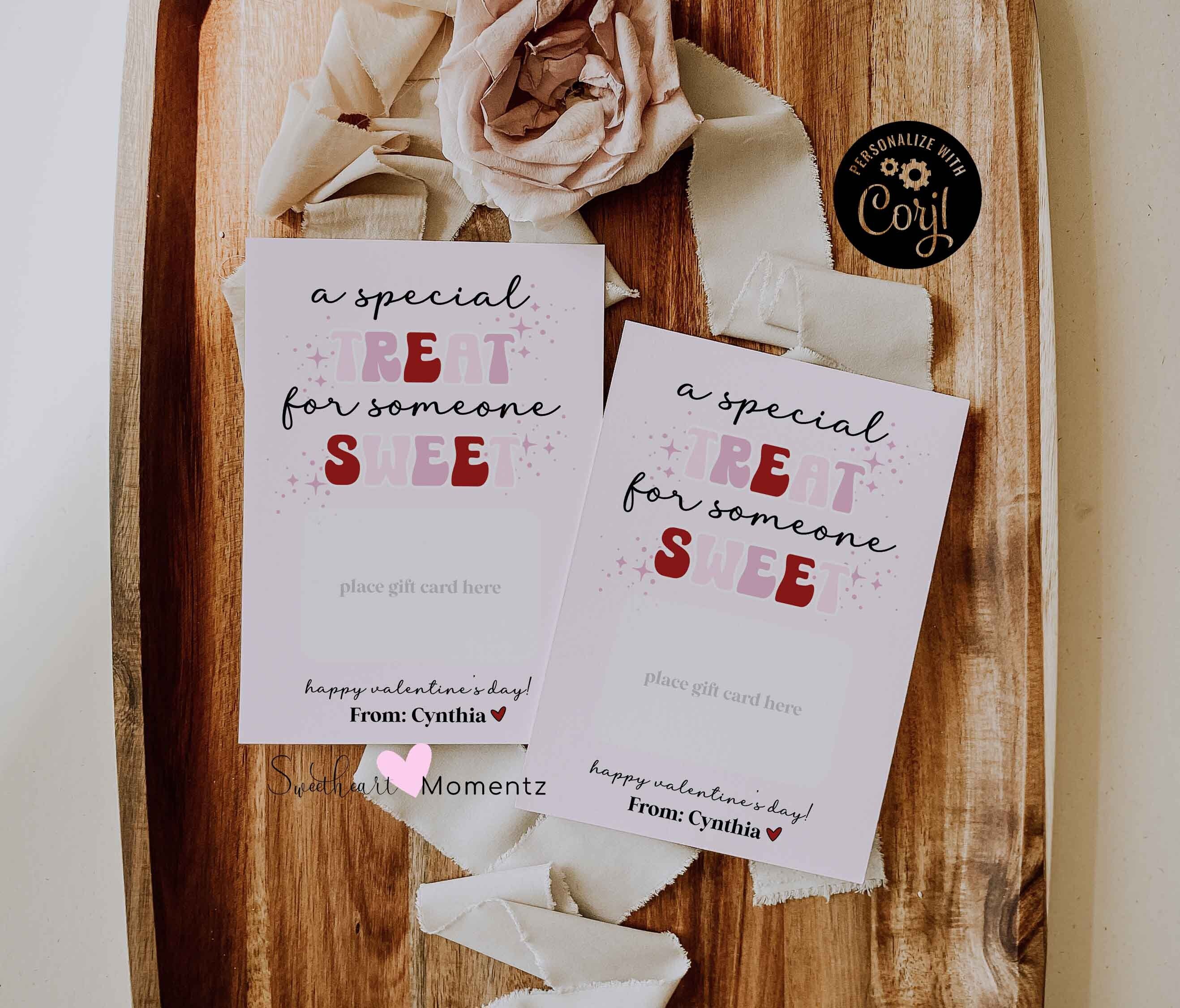 Printable Sweet Treat Valentine Gift Card Holder Valentine's Day ...