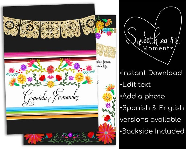 Mexican Quinceanera Invitation, Quinceanera Invitation, Invitation in ...