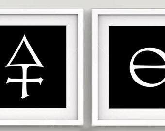 Three Alchemy Principles Symbols Print Set Sulphur Salt | Etsy