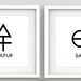 Three Alchemy Principles Symbols Print Set (with Text), Sulphur, Salt ...