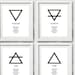 Four Elements Alchemy Symbols (with Details) Print Set, Fire, Water ...