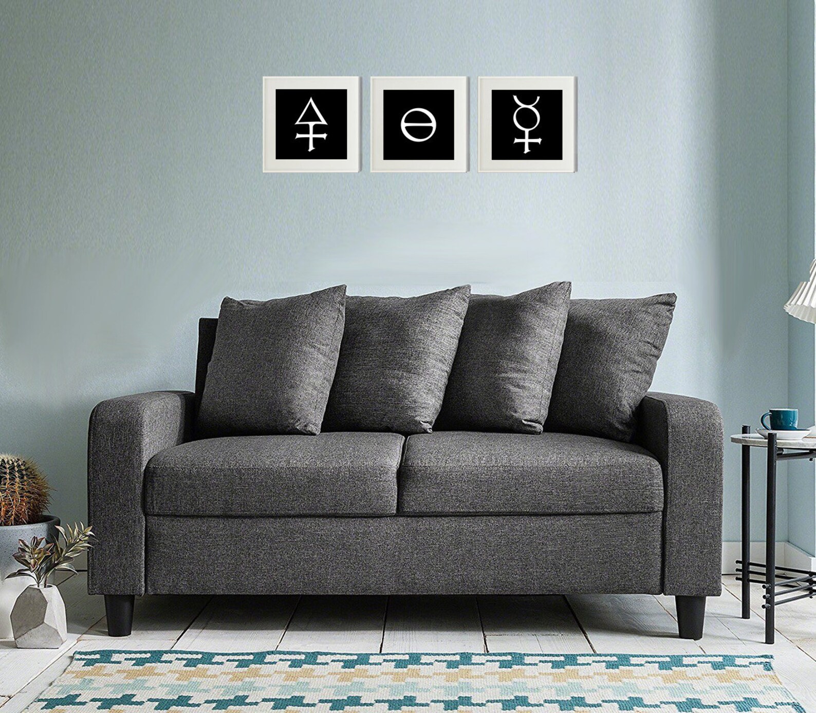 Three Alchemy Principles Symbols Print Set, Sulphur, Salt, Mercury ...