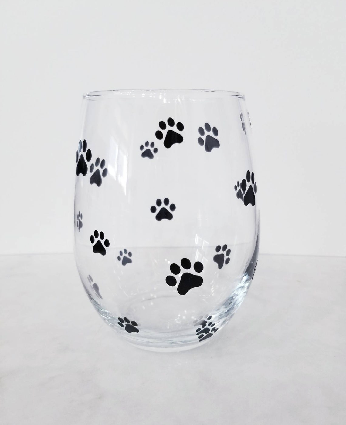 Paw Print Wine Glass - Etsy