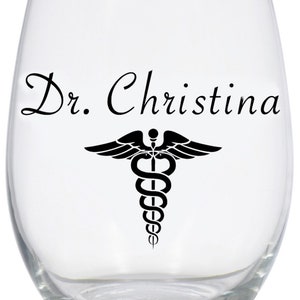 Custom Doctor Wine Glass, Custom Wine Glass, Personalized Wine Glasses ...