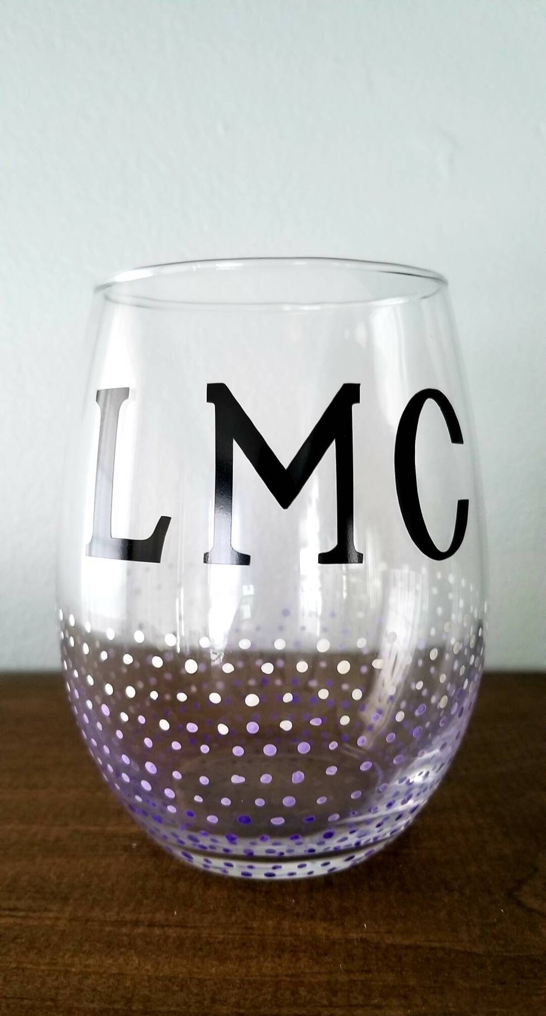 Personalized Wine Glass, Initials Wine Glass, Bridesmaid Gift, Gift for ...