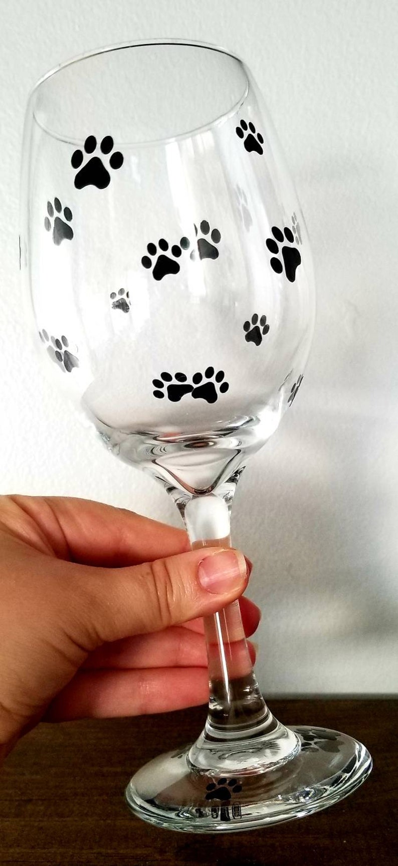 Paw Print Wine Glass - Etsy