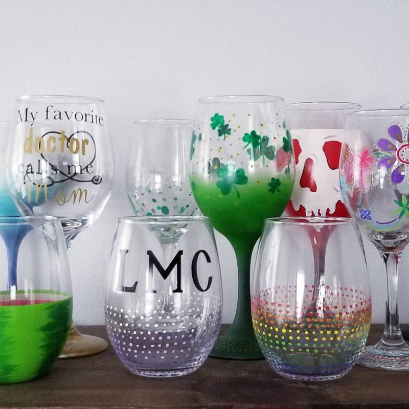 Personalized Wine Glasses - Etsy