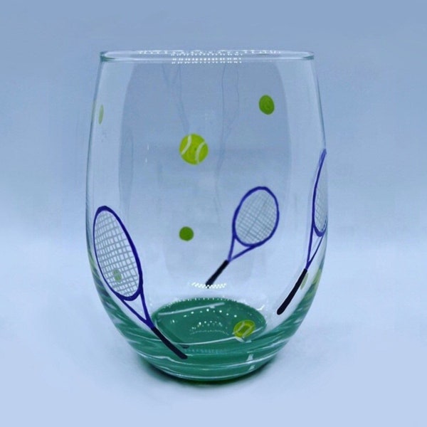 Tennis Wine Glass - Etsy