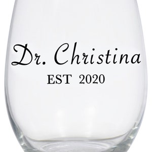 Custom Doctor Wine Glass, Custom Wine Glass, Personalized Wine Glasses ...