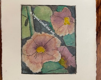 Hand Colored Etching | Etsy