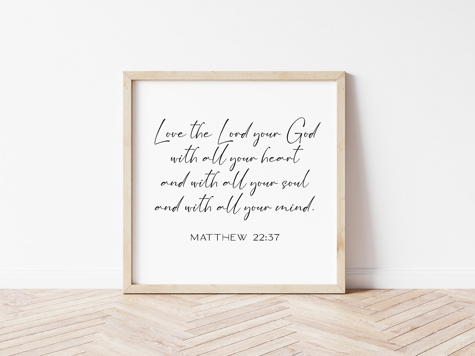 Love the Lord Printable Matthew 22:37 Bible Verse - Etsy