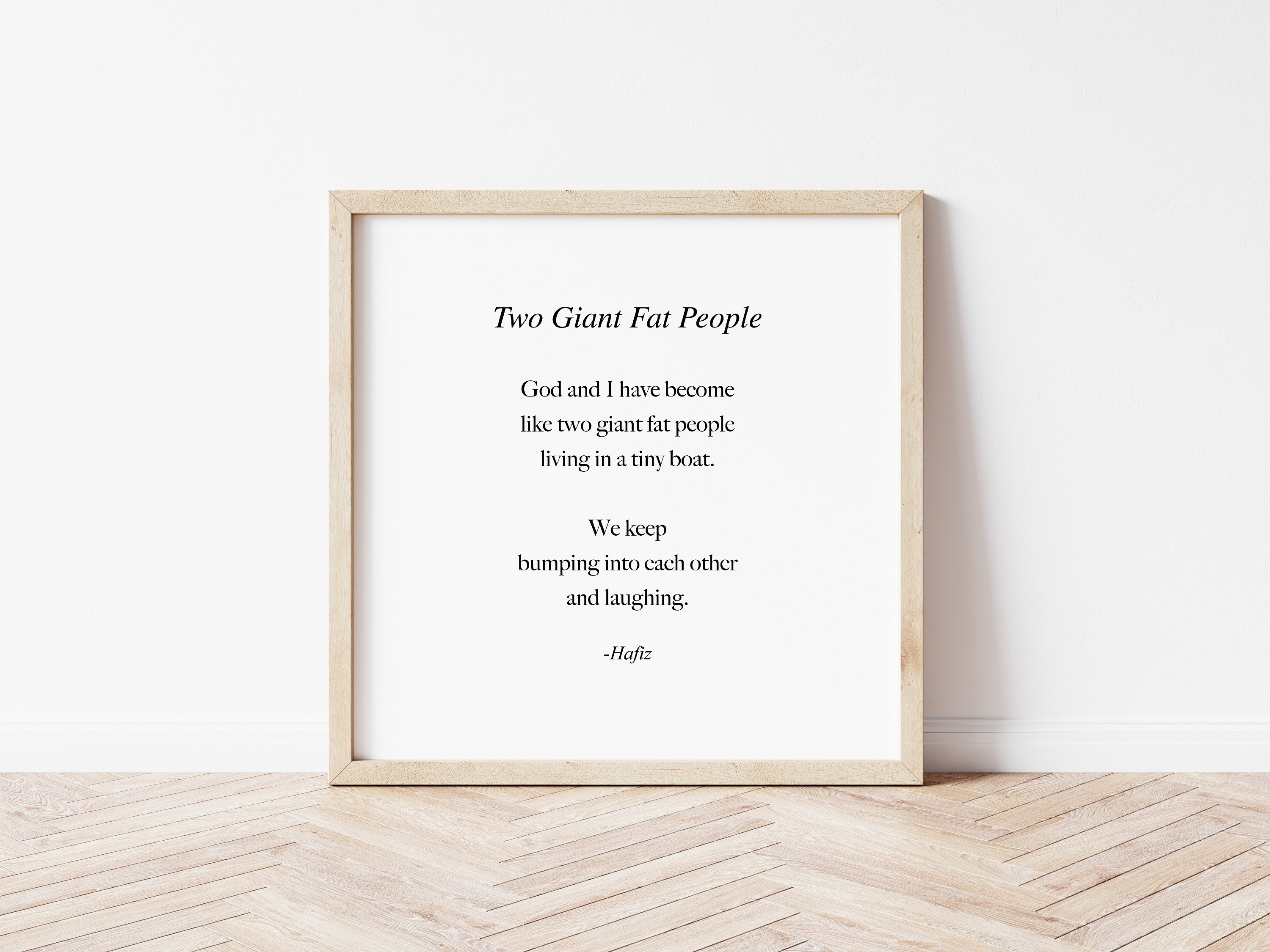 Hafiz Poem || Spiritual Typography || Poetry Print || Two Giant Fat ...