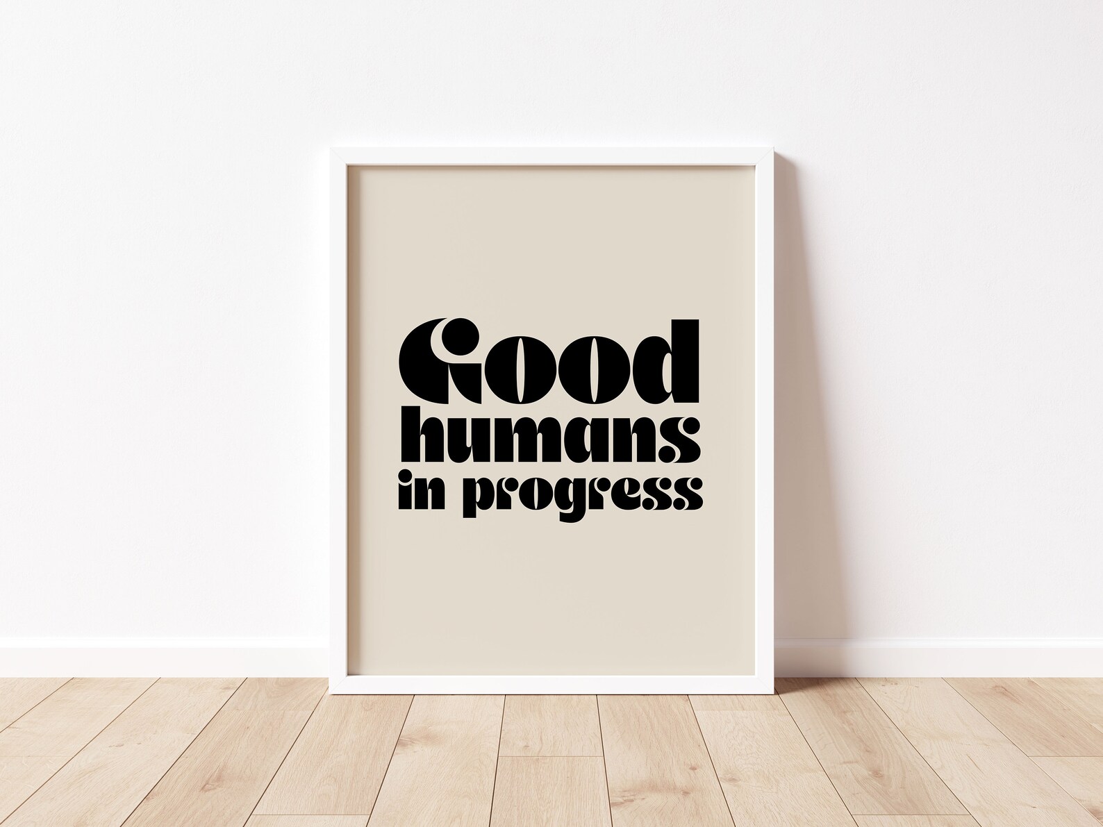 Good Humans in Progress || Mid-century Typography Printable ...