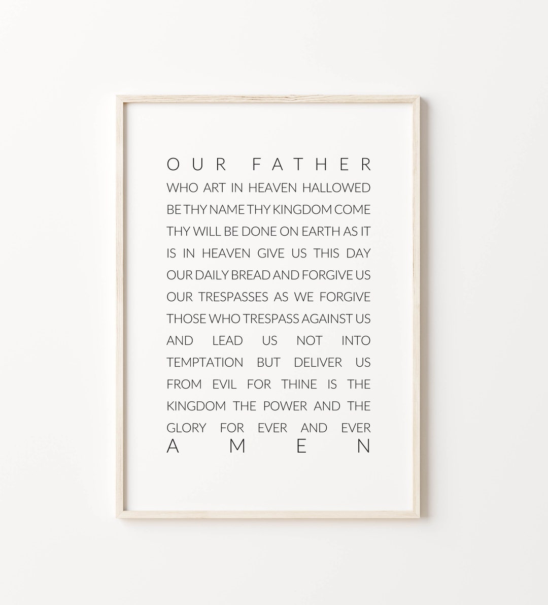 Our Father Prayer || Printable || Our Father Who Art in Heaven ...