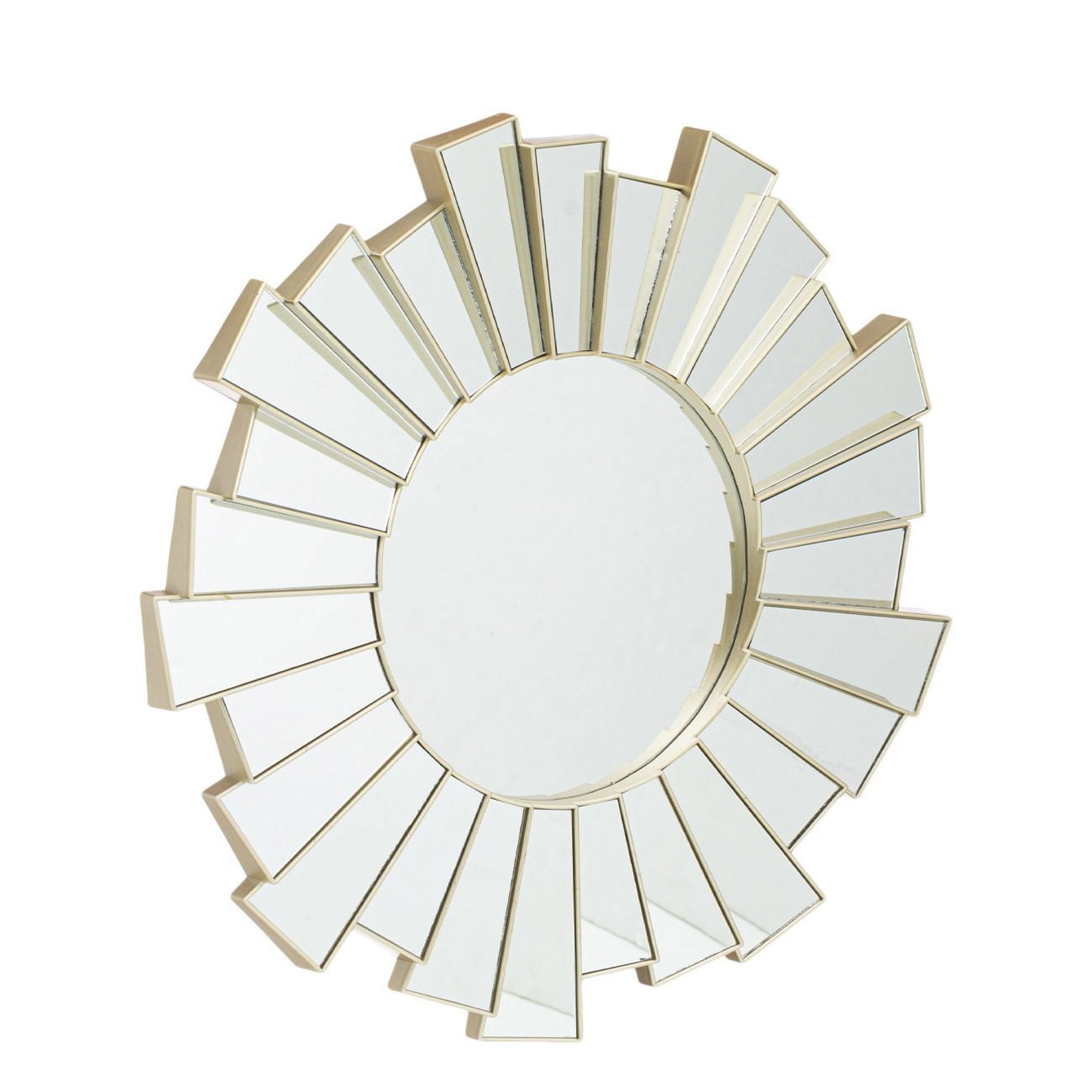 Sunburst Small Gold Round Mirror Abstract Frame Round Mirror (40cm ...