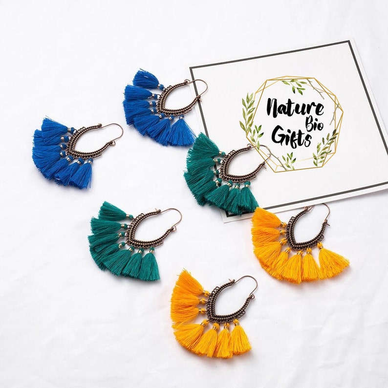 Vintage Boho Bohemian Ethnic Tassel Drop Dangle Hanging - Etsy