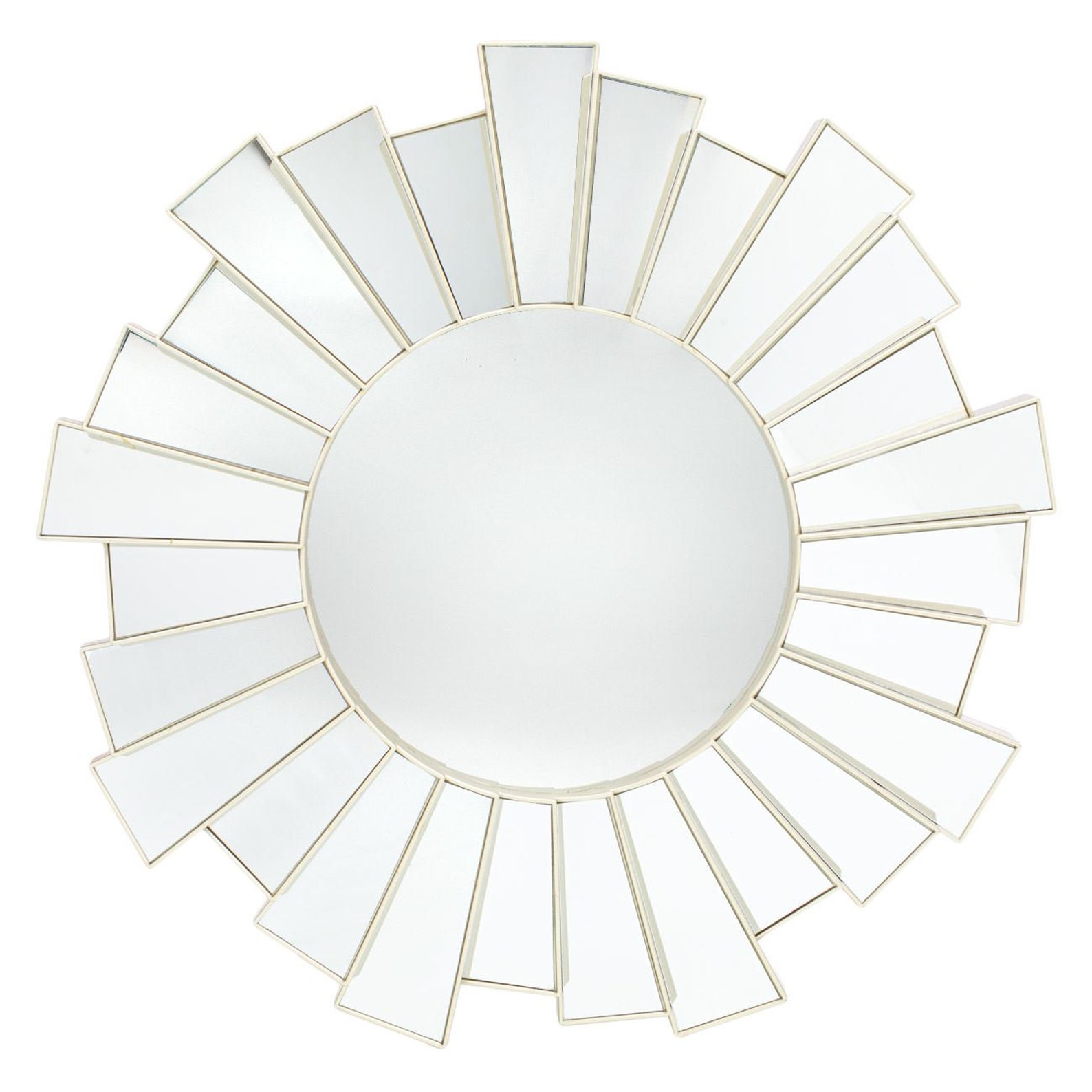 Sunburst Small Gold Round Mirror Abstract Frame Round Mirror (40cm ...