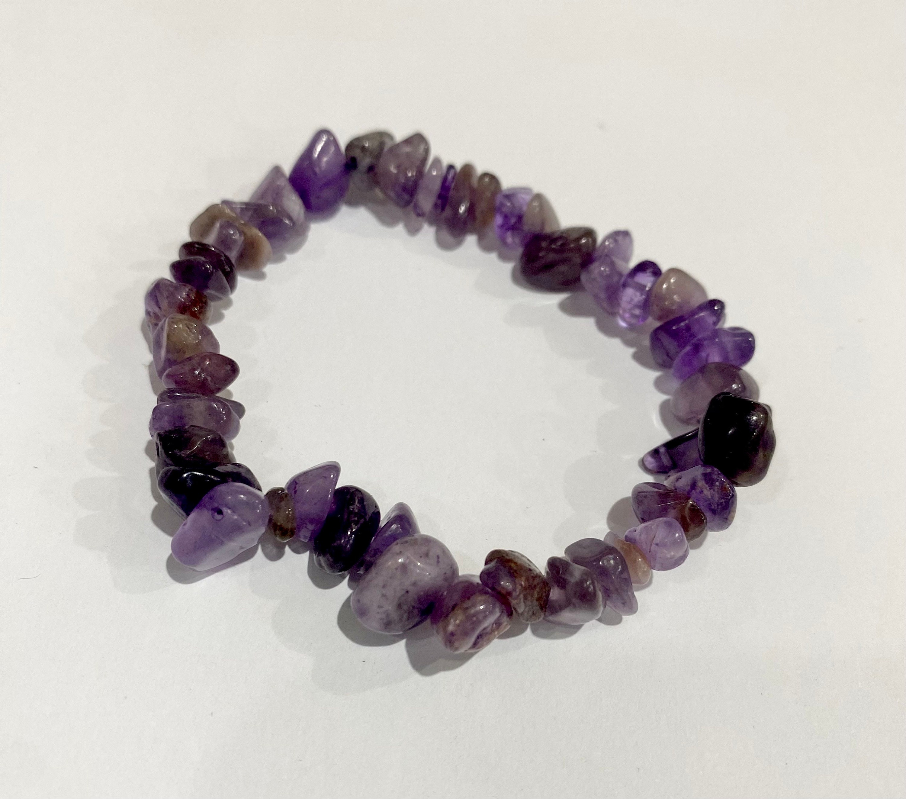 7 Chakras Handmade Bracelet / Amethist Handmade Bracelet With Natural ...