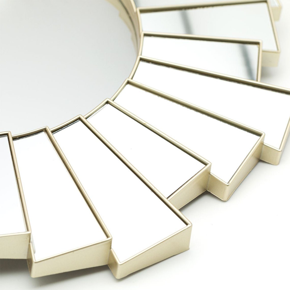 Sunburst Small Gold Round Mirror Abstract Frame Round Mirror (40cm ...