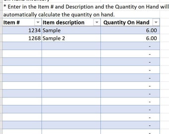 Inventory Tracking Chart - Etsy