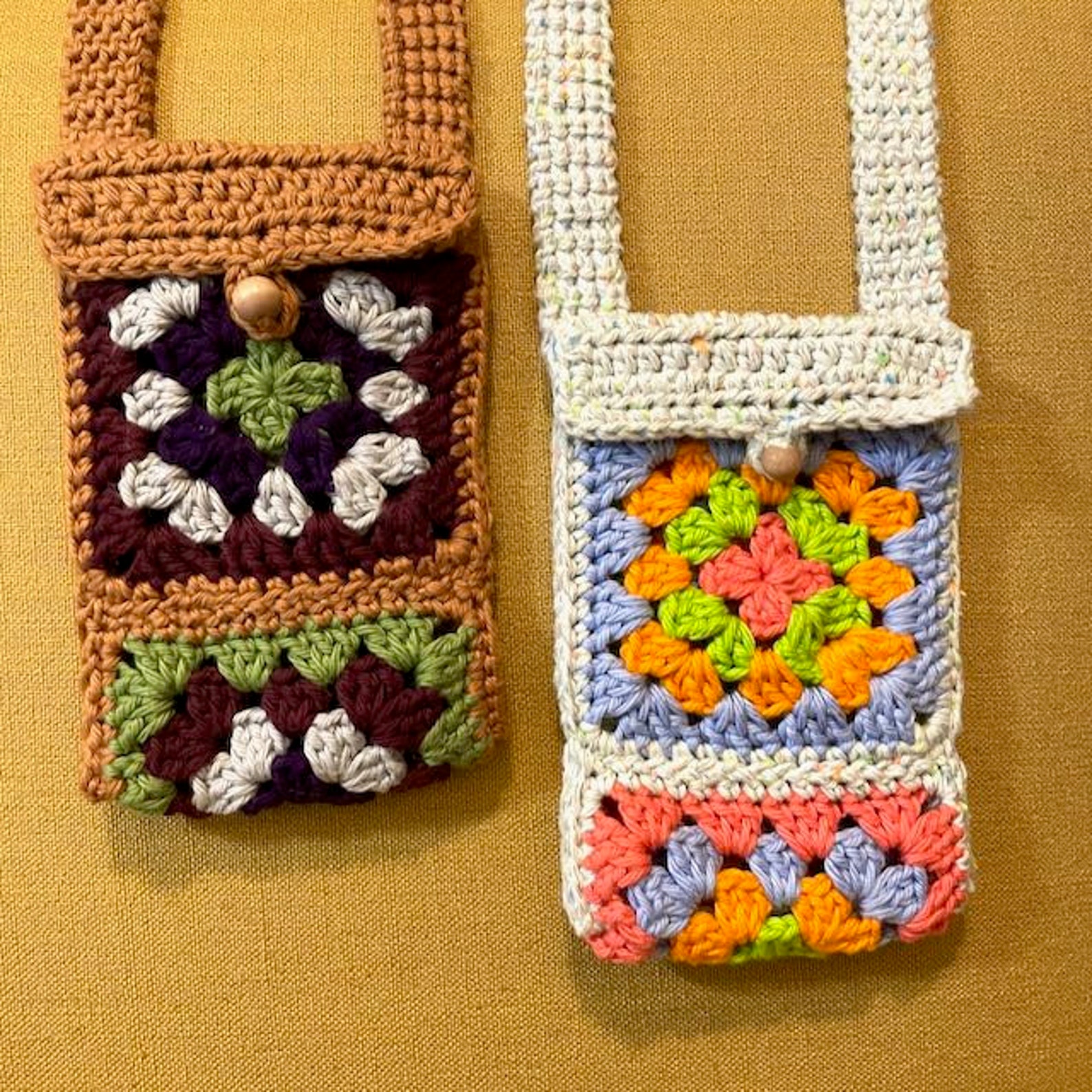 Boho Granny Square Phone Pouch: PATTERN ONLY - Etsy