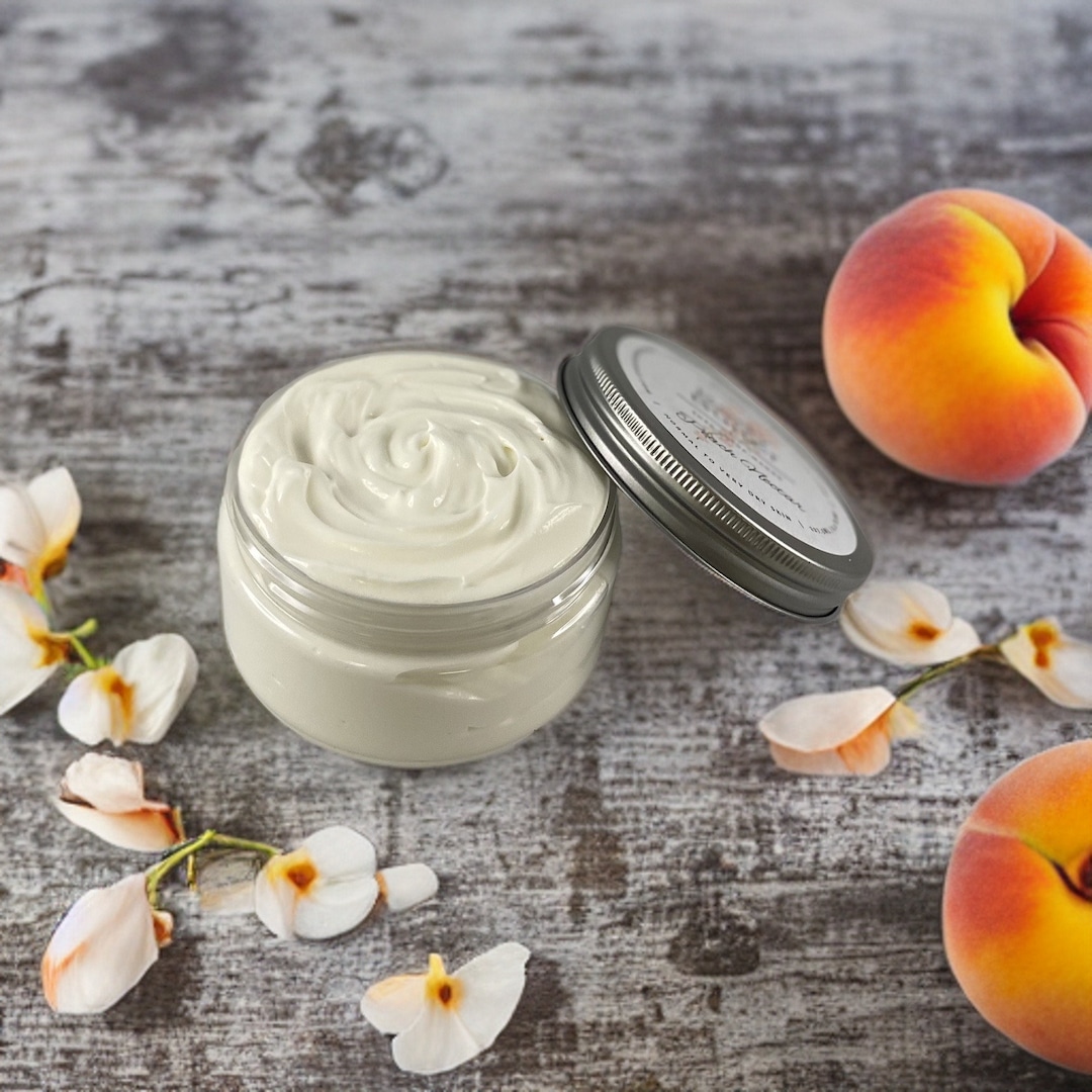 Natural Peach Nectar Body Butter, Moisturizing Body Butter, Vegan Body ...