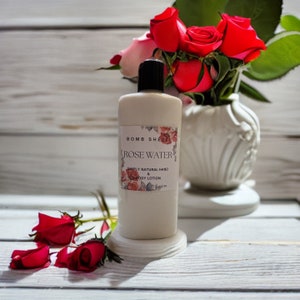 Natural Rose Water Hand and Body Lotion With Shea Butter, Cocoa Butter ...