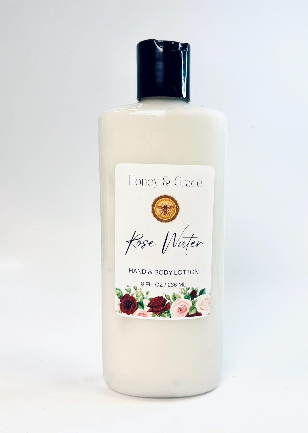 Natural Rose Water Hand and Body Lotion With Shea Butter, Cocoa Butter ...