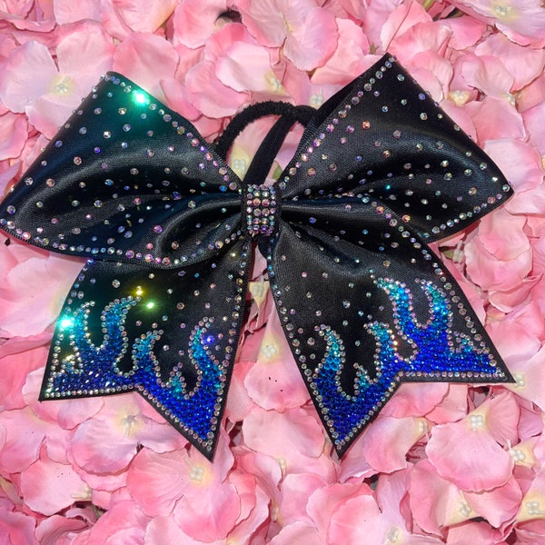 Flames Cheer Bow - Etsy