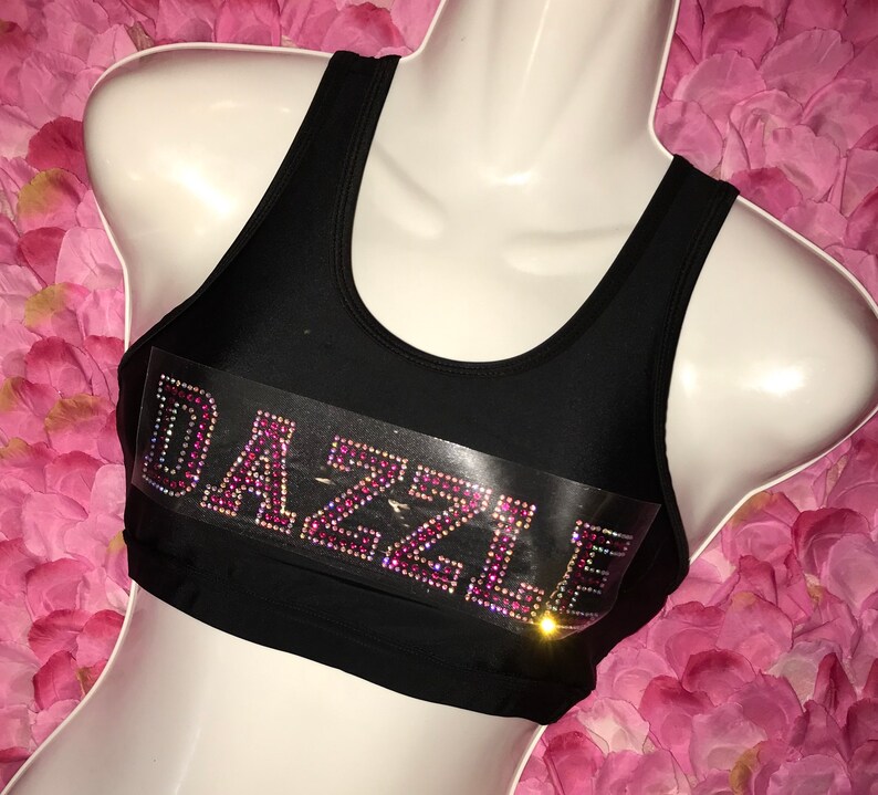 Dazzle Rhinestone Sports bra in choice of style | Etsy
