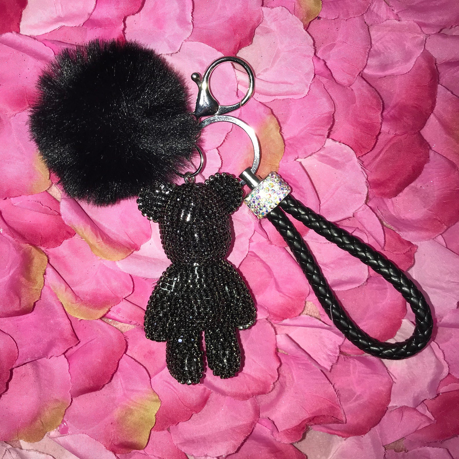 BLING Bear Keychain!! Gorgeous Premium Rhinestone Bear in Choice of ...
