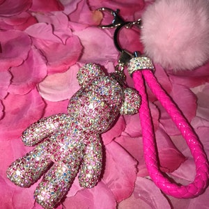 BLING Bear Keychain!! Gorgeous Premium Rhinestone Bear in Choice of ...