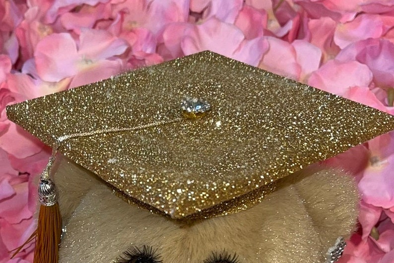 Rhinestone Graduation Hat & Diploma for Bear or Homecoming Mum Trinket ...