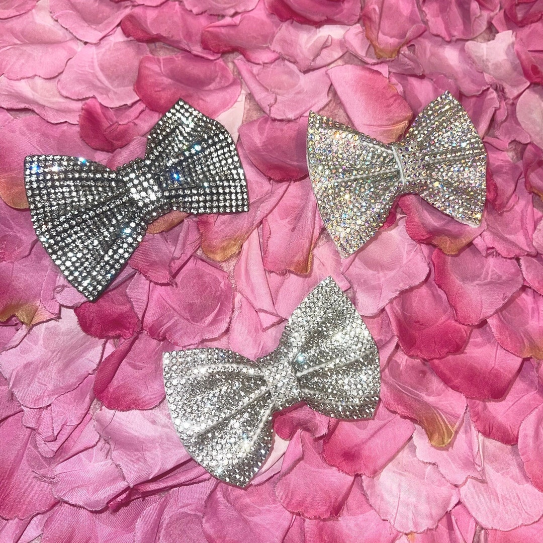 3" to 4" Rhinestone Bows for Homecoming Football Mum Backer or ...