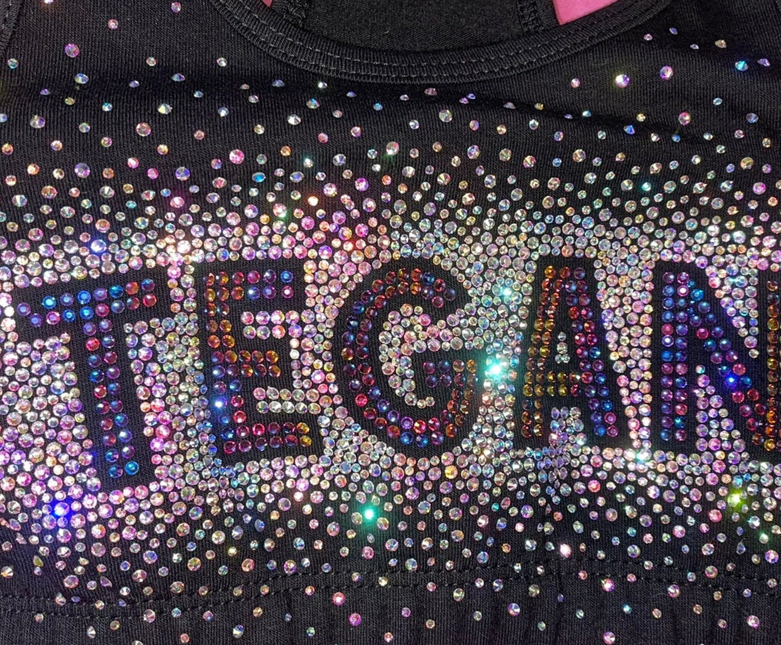 Beautiful Scatter AB Rhinestone Bold Cheer Practice Sports Bra - Etsy