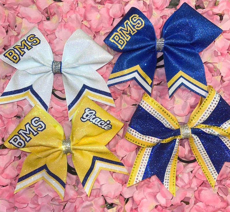 Sideline Cheer Team Bows on 3” Wide Ribbon - Etsy