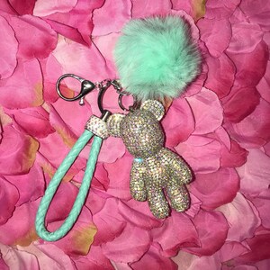 BLING Bear Keychain!! Gorgeous Premium Rhinestone Bear in Choice of ...