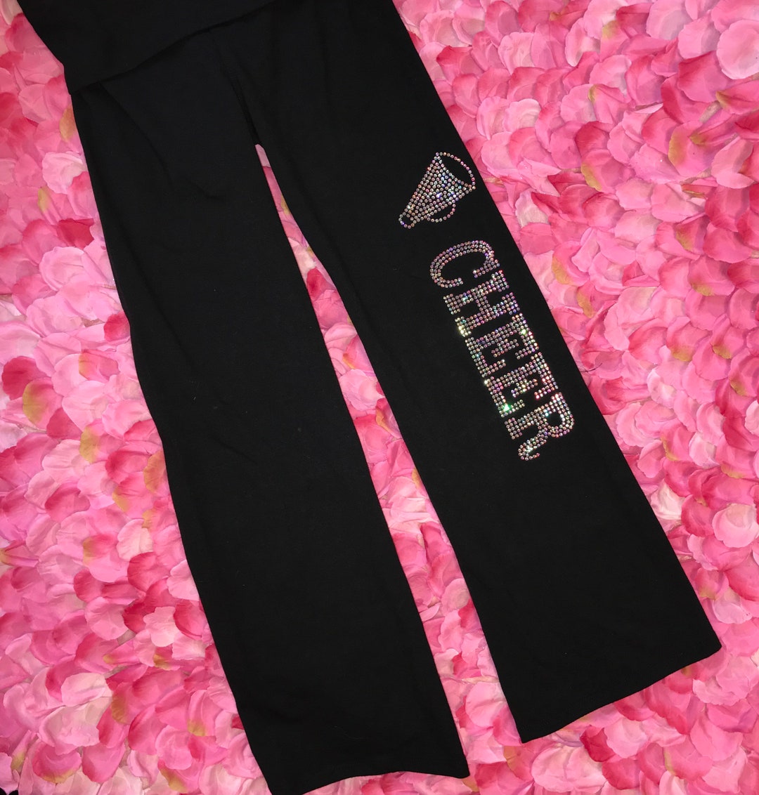 Rhinestone Cheer Capris Pants, Yoga Pants, or Leggings - Etsy