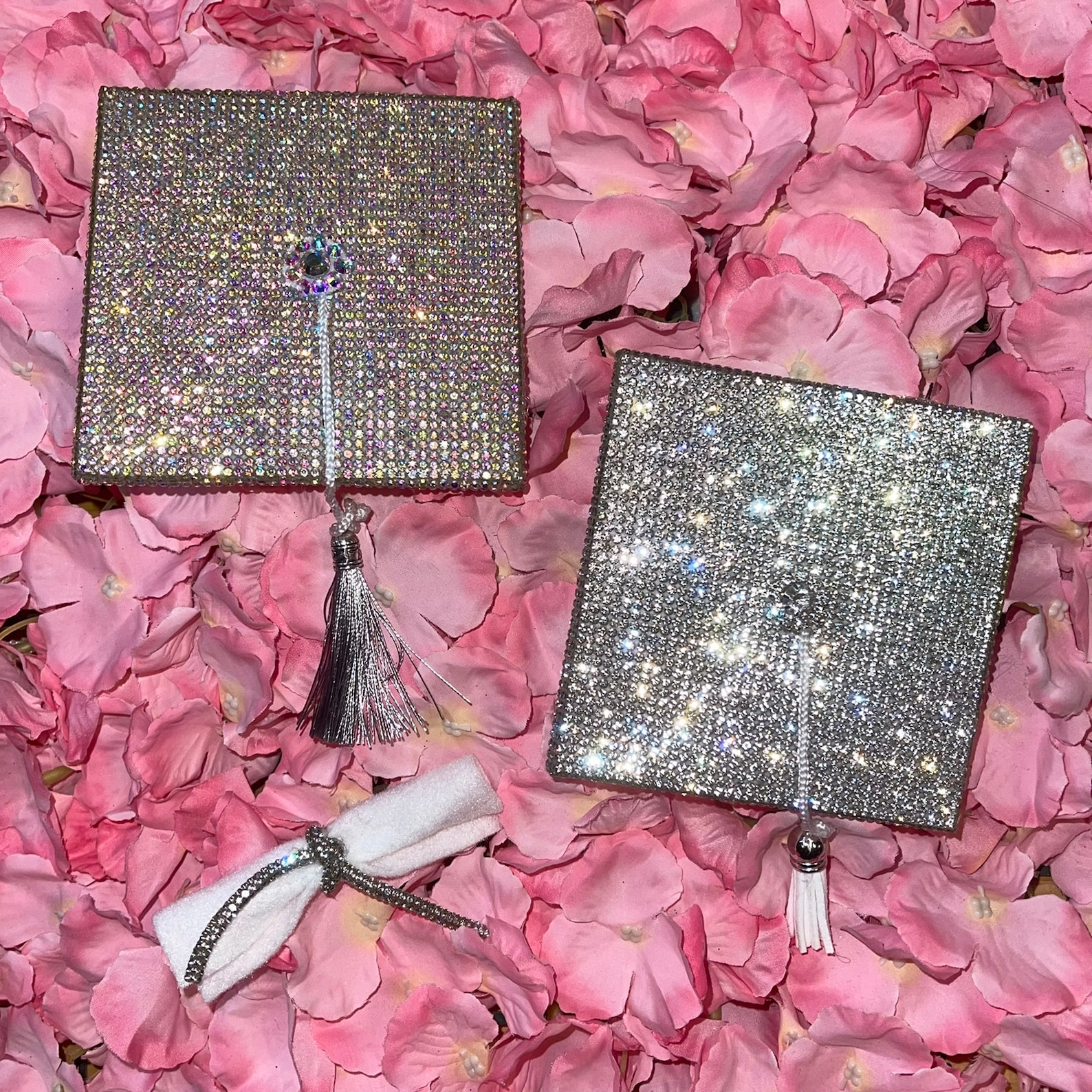 Rhinestone Graduation Hat & Diploma for Bear or Homecoming Mum Trinket ...